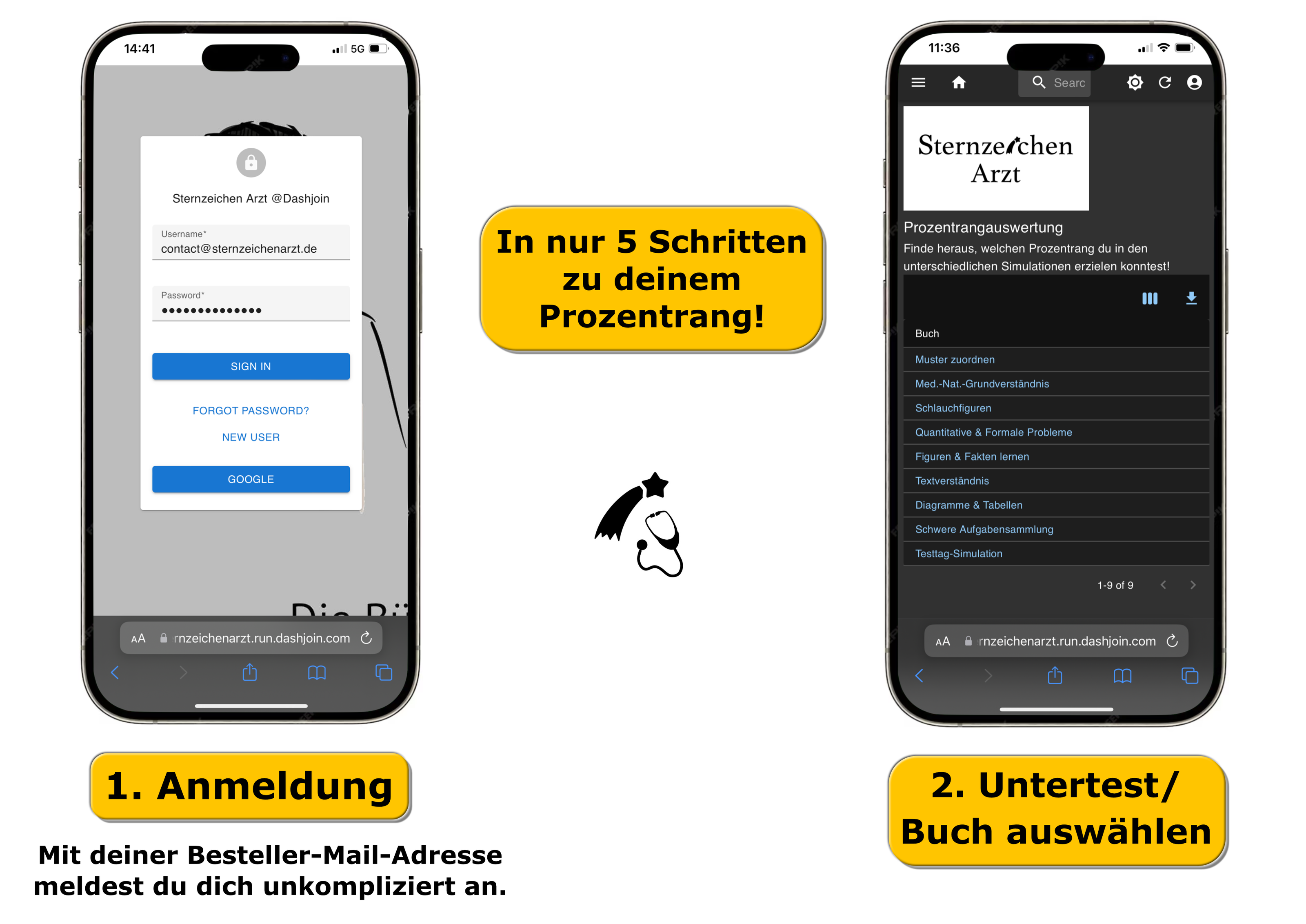 TMS-Prozentrang-Tool – Sternzeichen Arzt